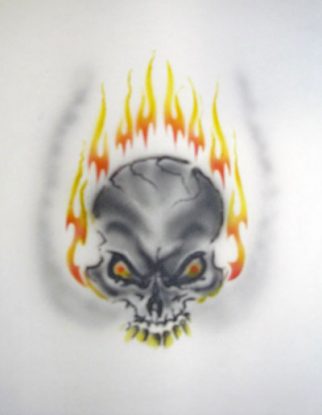 How To Airbrush Skull Using Simple Skull Stencil - Airbrush Guru